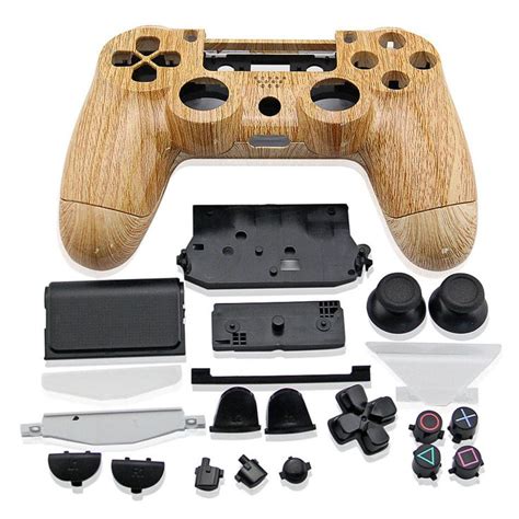 PS Controller Full Case Wood Grain Ps Juegos