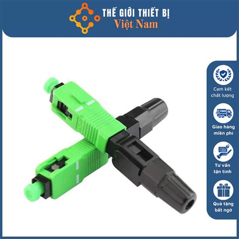 10 Đầu Nối Dây Quang Coupler Sc Apc Adapter Quang Sc Apc Shopee