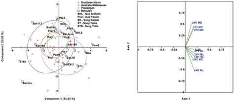 7 Biplot Graph Of Pc 1 2 For Lp 3 Lm 2 And Map Of Axis 1 Versus Axis 2 Download Scientific