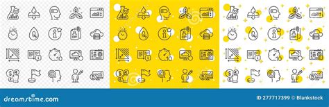 outline timer water resistant and info line icons for web app vector