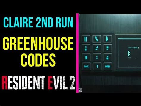RE2 Remake Claire 2nd Run Lab Codes Green House Drug Lab YouTube
