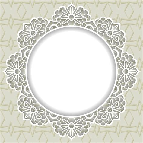 Premium Vector Ornamental Lace Frame Background