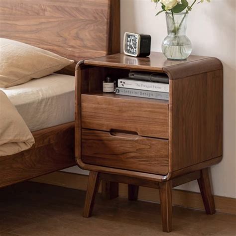 Baileys Solid Walnut Bedside Table Oak Furniture Store