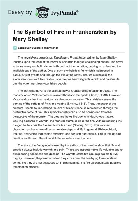 Fire In Frankenstein Quotes