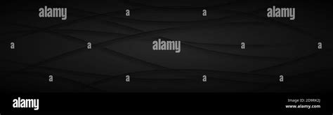 Abstract Dark Background Of Wavy Intertwining Lines In Black And Gray Colors Stock Vector Image