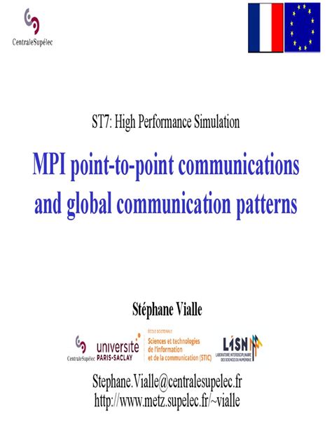 St7 Shp 22 Messagepassing Mpi P2p Communications 1spp 2 Pdf