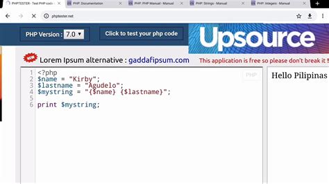 basic php data types part 1 strings in filipino youtube