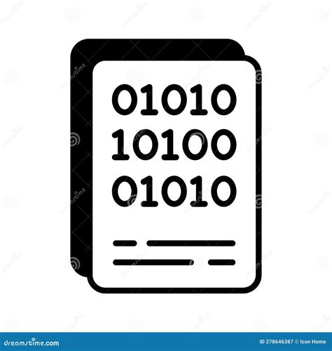 Binary Coding On Sheet Showing Vector Of Binary Coding In Modern Style