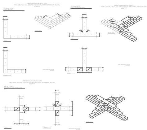 Brick Bond Detailing And Joint Plan Comprehensive Dwg Autocad Drawing For Brickwork
