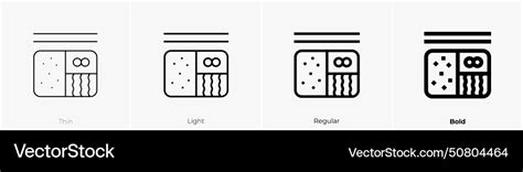 Bento Icon Thin Light Regular And Bold Style Vector Image
