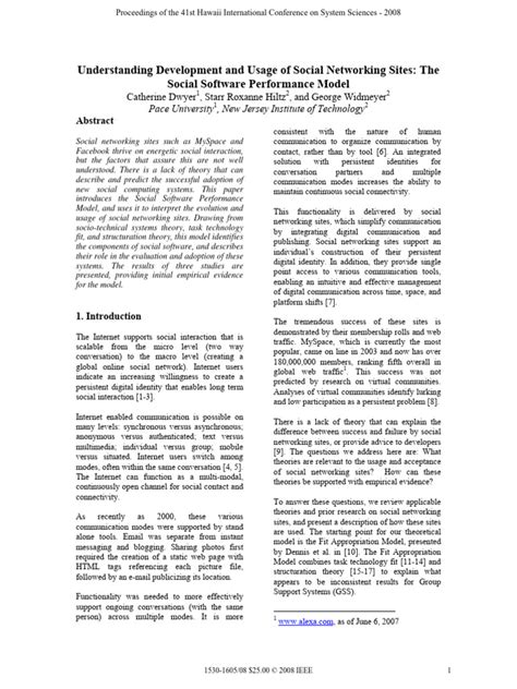 understanding development and usage of social networking sites pdf