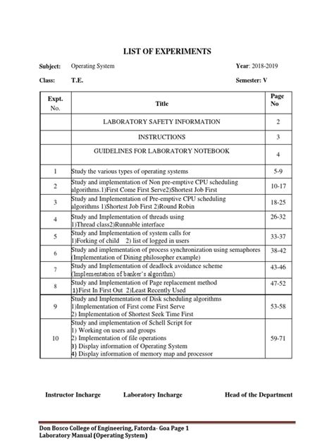 Os Lab Manual Pdf Operating System Method Computer Programming