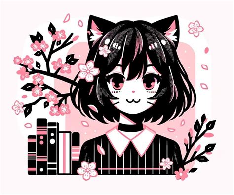 Black Pink Neko Girl Raiart