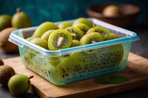 default kiwi in a plastic container premium ai generated image