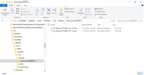 Uwp Open The Backup Folder Of Onenote For Windows 10 By One Click