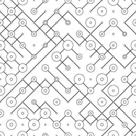 Seamless Circle And Line Pattern Stock Vector Image By Maxkrasnov