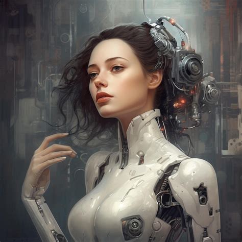 Premium Photo Cyberfemale Cyborg Futuristic Robotic Girl