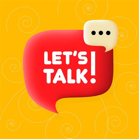Lets Talk Banner Speech Bubble With Lets Talk Text Business Concept 3d Illustration Spiral