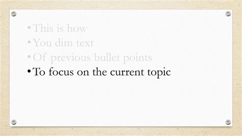 Dim Text In PowerPoint Presentations