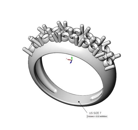 Stl File Dome Square Diamond Clusters Ring Us Sizes 7 And 8 3d Print Model 🟪・3d Print Model To