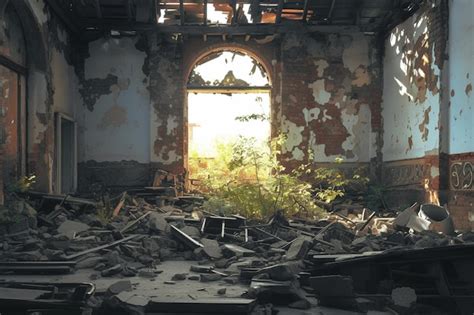 Premium Photo Interior Of Abandoned Building Haunting Ruins Of Once Active Structure