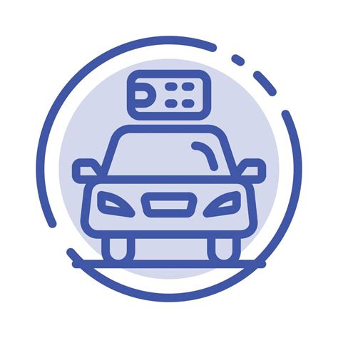 Car Ecology Electric Energy Power Blue Dotted Line Line Icon 17993223 Vector Art At Vecteezy