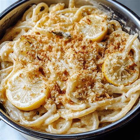 Creamy Lemon Pasta With Crunchy Breadcrumbs Succulent Recipes