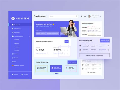 Hrsystem Hr Dashboard Ui Ux Design On Behance