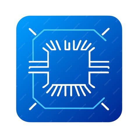 Premium Vector Microprocessor Vector Illustration Cartoon