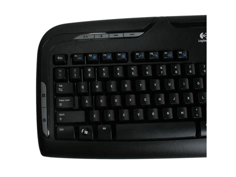 Logitech EX Black Cordless Cordless Desktop Keyboard Mouse Kit Newegg Com