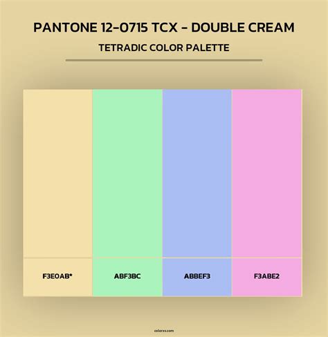 Pantone 12 0715 Tcx Double Cream Color Palettes