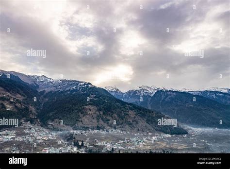 Monsoon Clouds Moving Over Snow Covered Himalaya Mountains With The