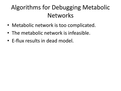 Ppt From Annotated Genomes To Metabolic Flux Models Powerpoint Presentation Id1605260