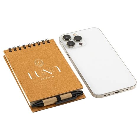 Promotional Flip Recycled Spiral Notebook With Pen