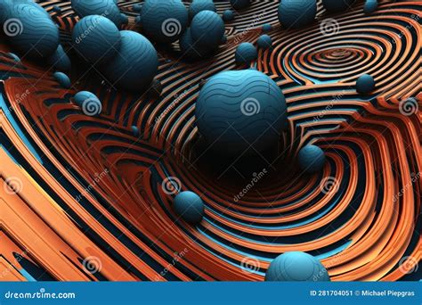 Surreal Three Dimensional Background Texture Created With Generative Ai Technology Stock