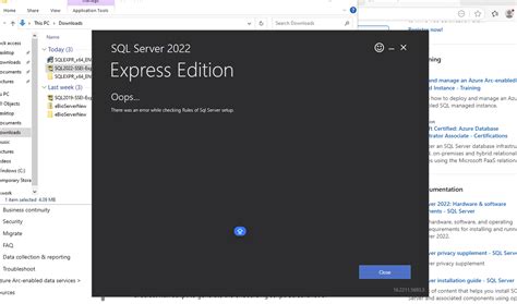 Unable To Install Sql Server On My Windows Server That I Have Created On Azure And Accessing