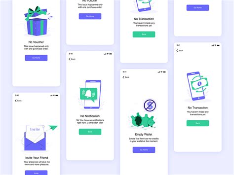 empty state app screen design on behance