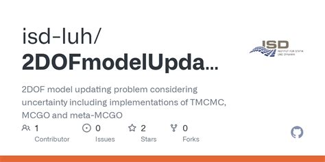 Github Isd Luh2dofmodelupdating 2dof Model Updating Problem
