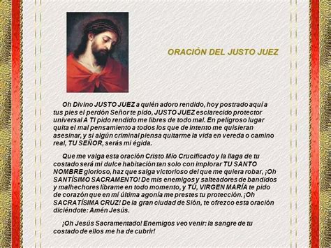 Oración Del Justo Juez Oracion Al Justo Juez Oraciones Oración