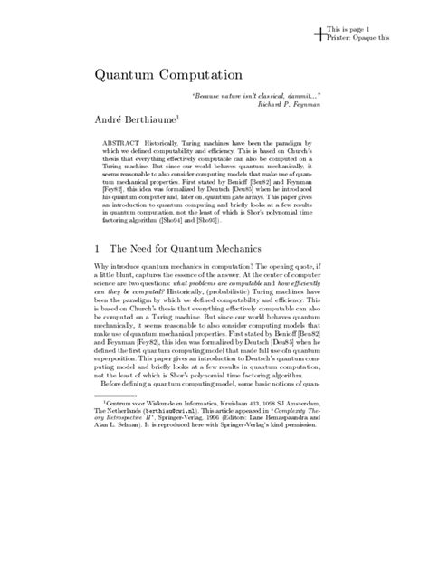 quantum computation an introduction to deutsch s quantum computing
