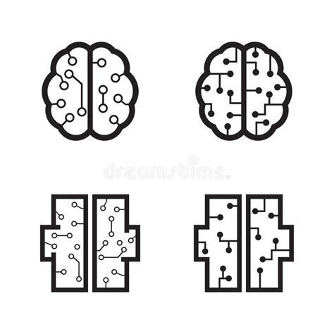 Vector Brain Icon Stock Vector Illustration Of Modern