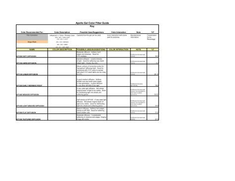 Color Filter Guide Pdf