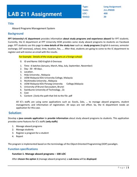 j1 l p0020 aboard program registration system 400 lab 211 assignment