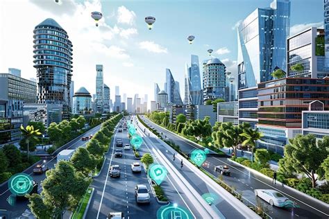 Integrated Iot Systems For Smart City Infrastructure Premium Ai Generated Image