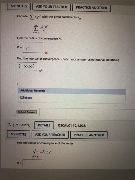 Solved My Notes Ask Your Teacher Practice Another Consider