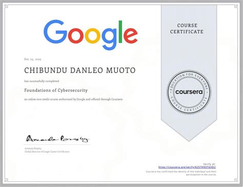 Chibundu Danleo On Linkedin I Have Successfully Completed The Cyber