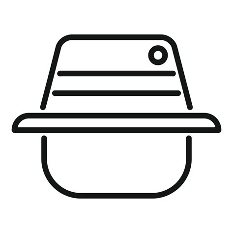 Camp Hat Icon Outline Vector Trip Compass 21706852 Vector Art At Vecteezy