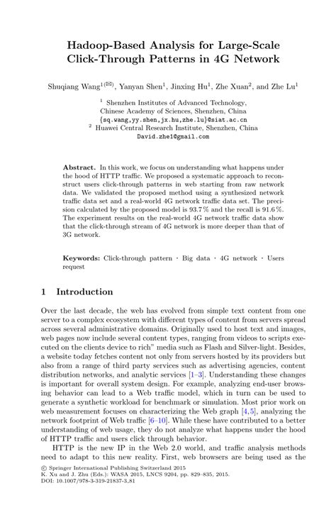 Pdf Hadoop Based Analysis For Large Scale Click Through Patterns In