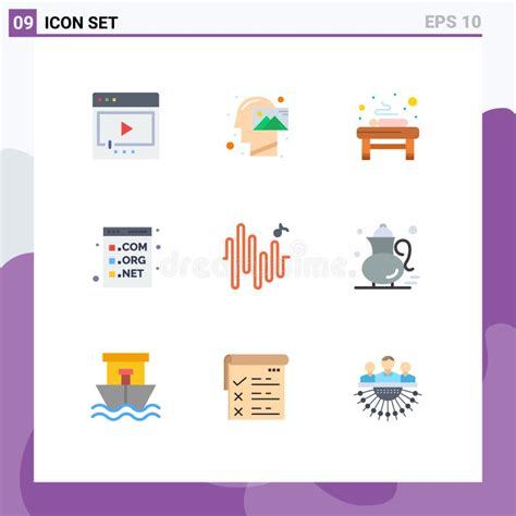 9 Creative Icons Modern Signs And Symbols Of Development Code Thinking Browser Relaxation