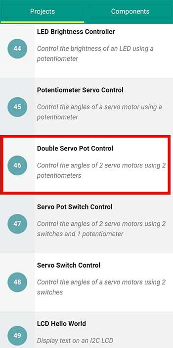 Realtime Servo Motor Control With Switches And Potentiometers